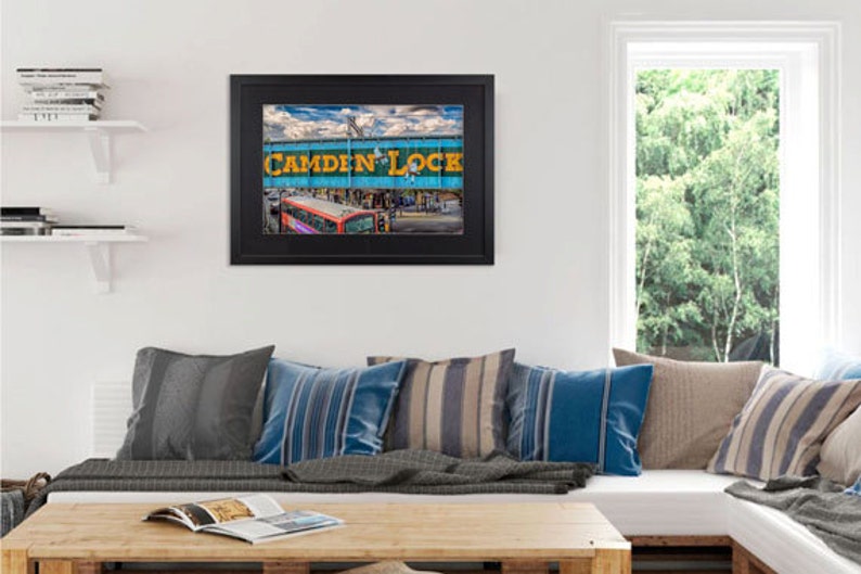 London Photography London Camden Lock Day Time Large Mounted & Framed ...