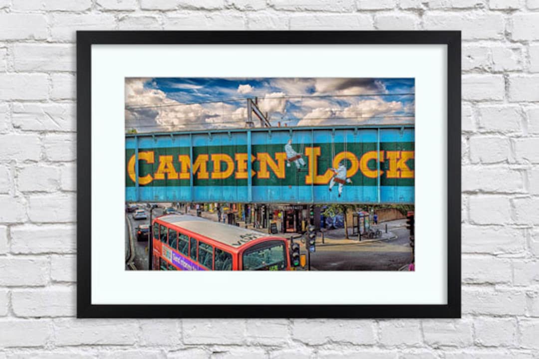 London Photography London Camden Lock Day Time Large Mounted & Framed ...