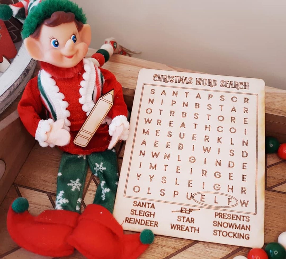 Crossword Puzzle Christmas Elf Prop - Etsy