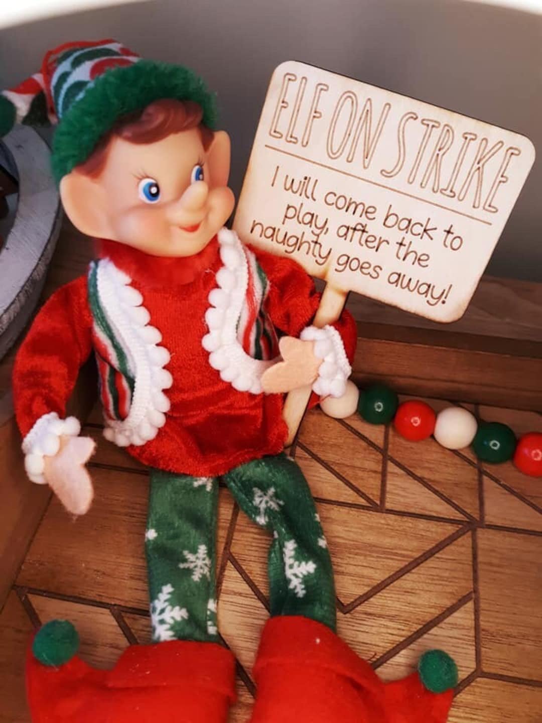 Elf on Strike Christmas Elf Prop - Etsy