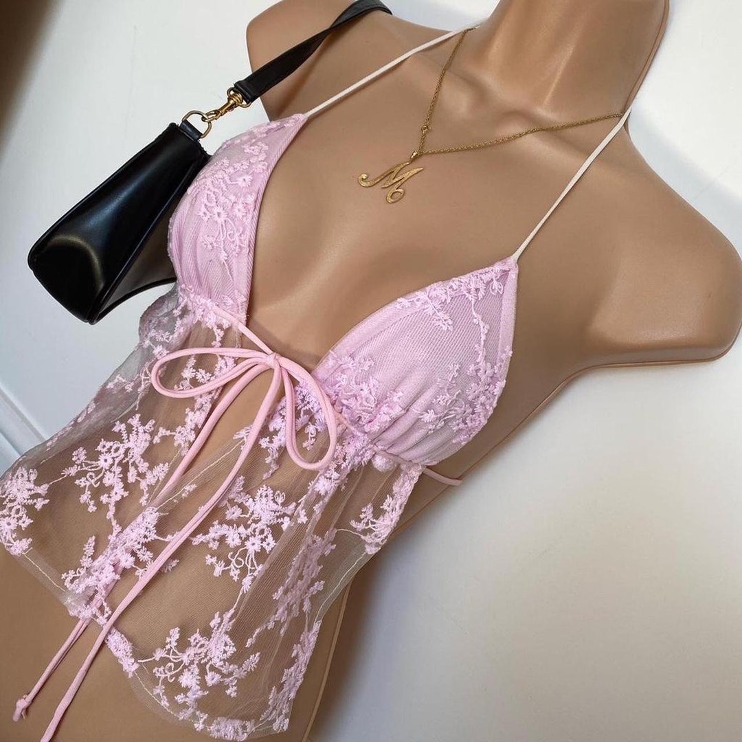 NEW BALICA’S’ Delicate 90s Mesh Halterneck - Etsy UK