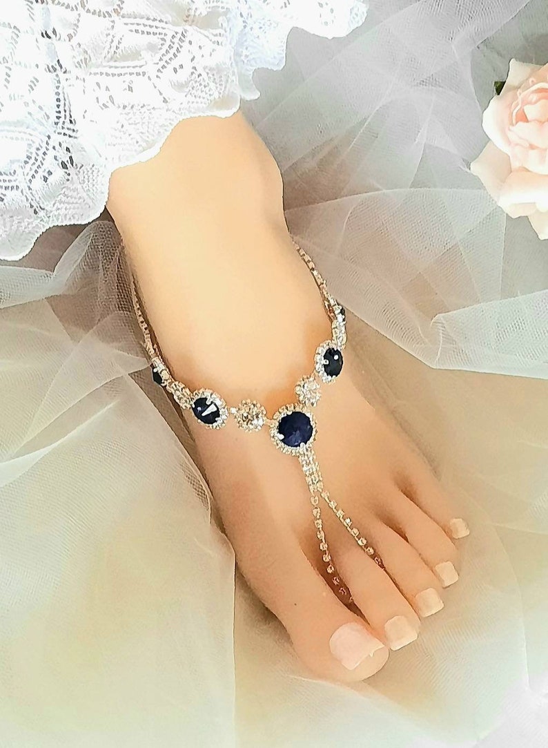 Wedding Emerald Green Barefoot Sandalsruby Bridal Foot | Etsy