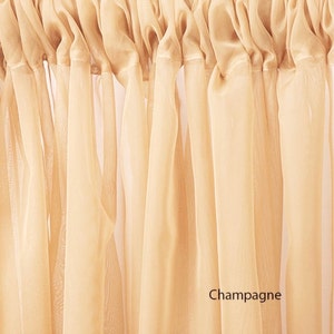 10 Feet X 10 Feet Ivory Sheer Voile Backdrop,multi Size Wedding ...