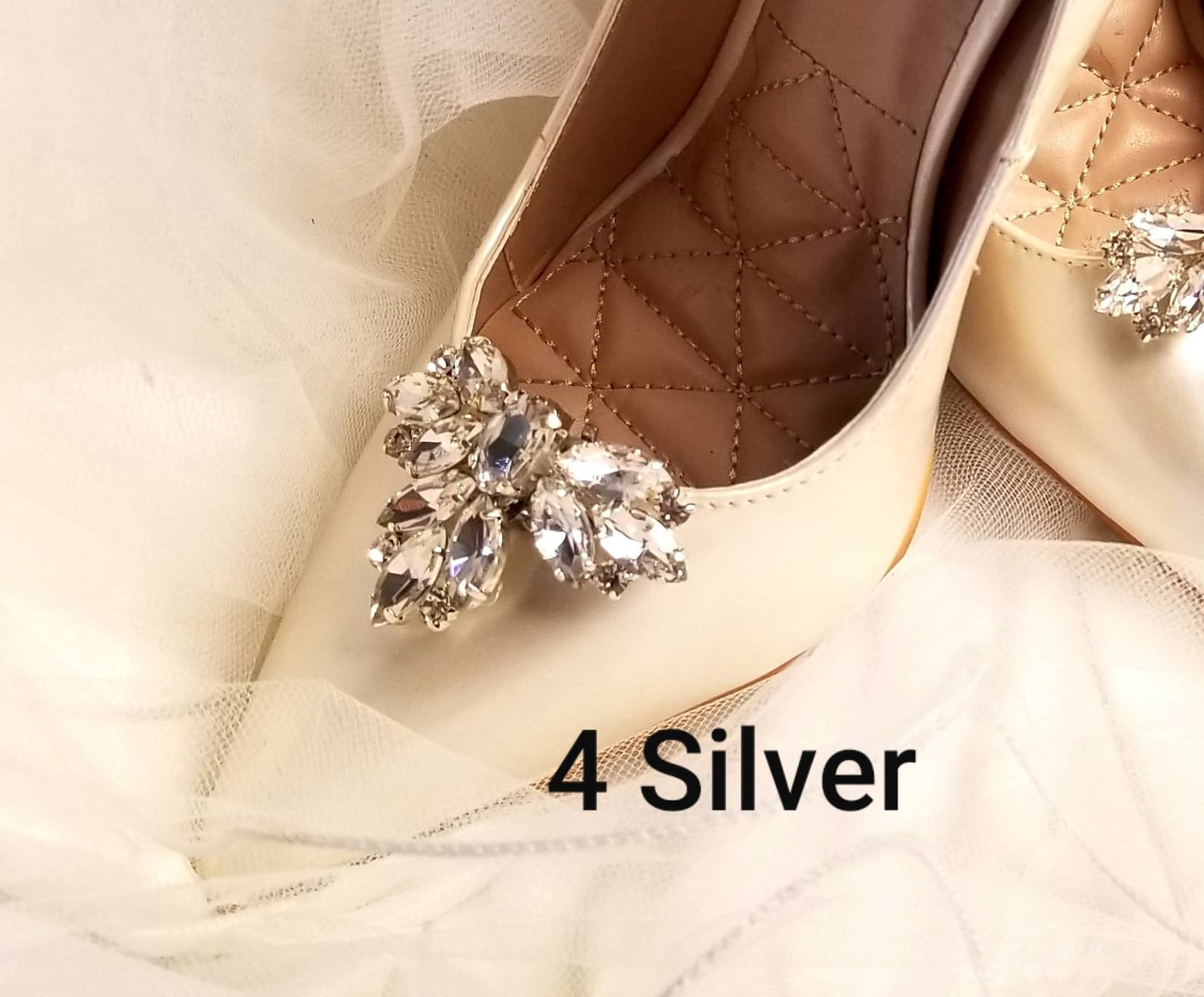 Silver Crystal Shoe Clips, Bridal Shoes Clips, Jewelry Decorations Shoe ...