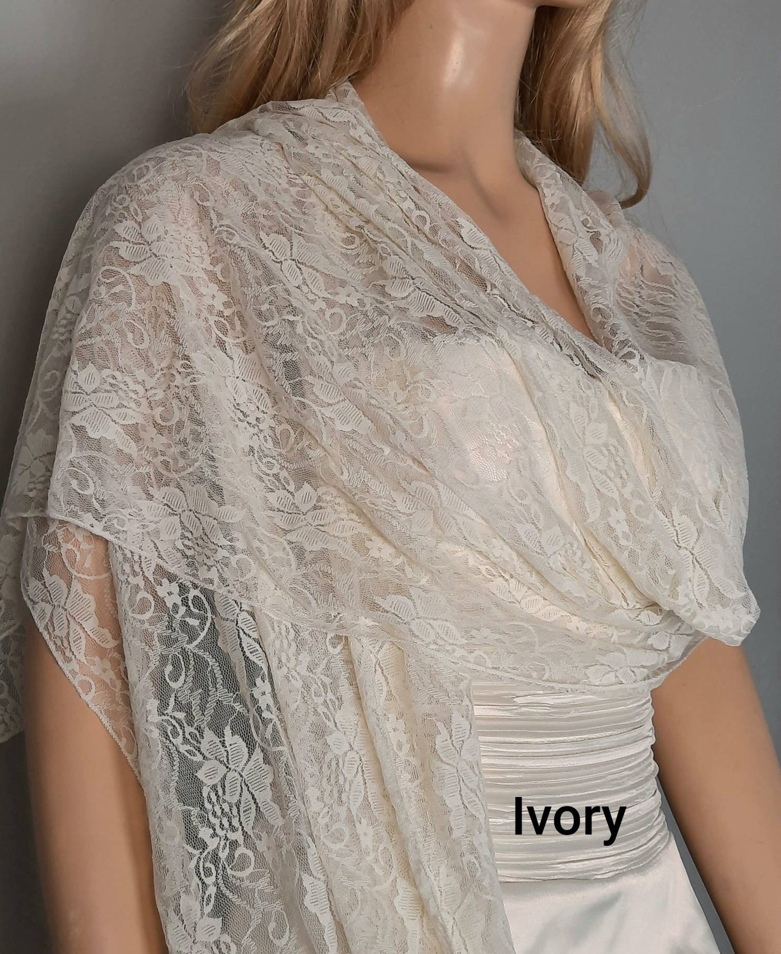 Ivory Lace Wedding Shawl Bridal Wrap Bridal Wedding Scarf - Etsy