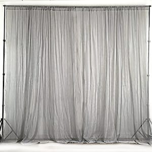 10 Feet X 10 Feet Ivory Sheer Voile Backdrop,multi Size Wedding ...