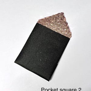 Sequin Pocket Square, Rose Gold Pocket Square for Wedding, Pocket ...