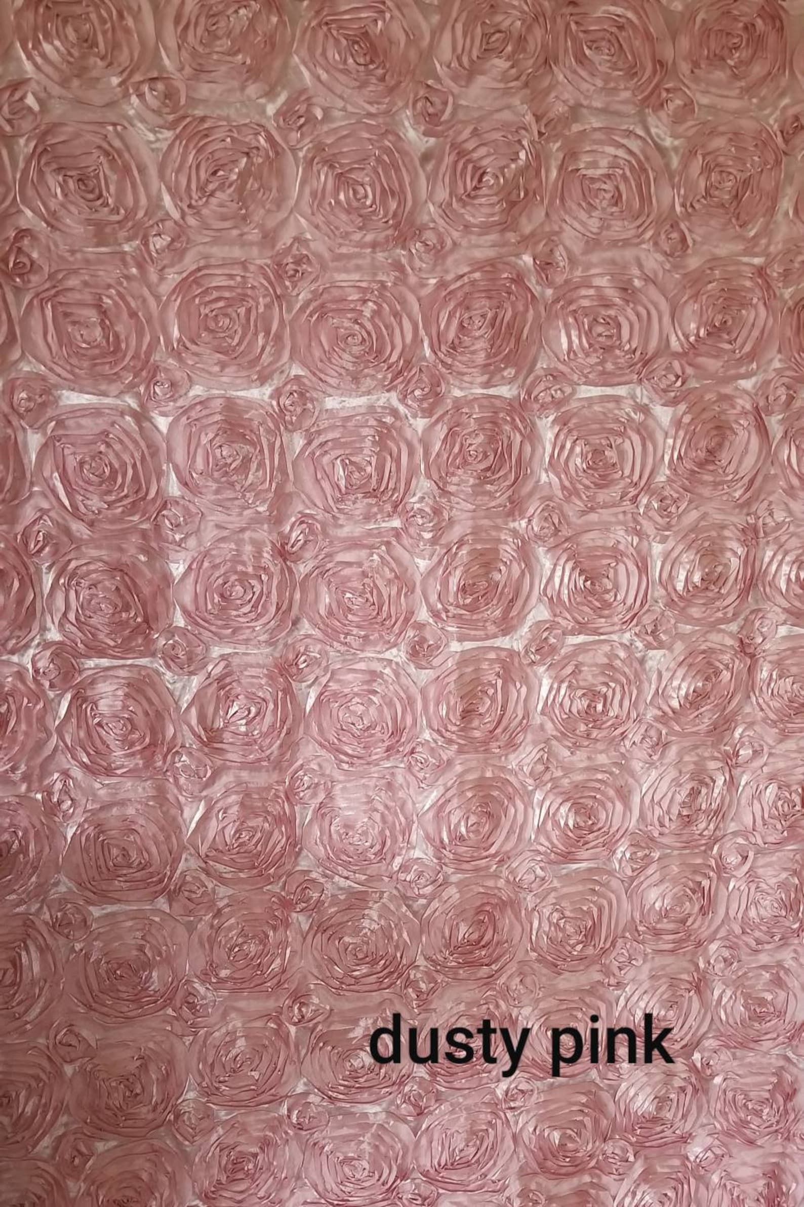 3D Floral Satin Rosette Backdrop,multi Color,dusty Pink Flower Photo ...