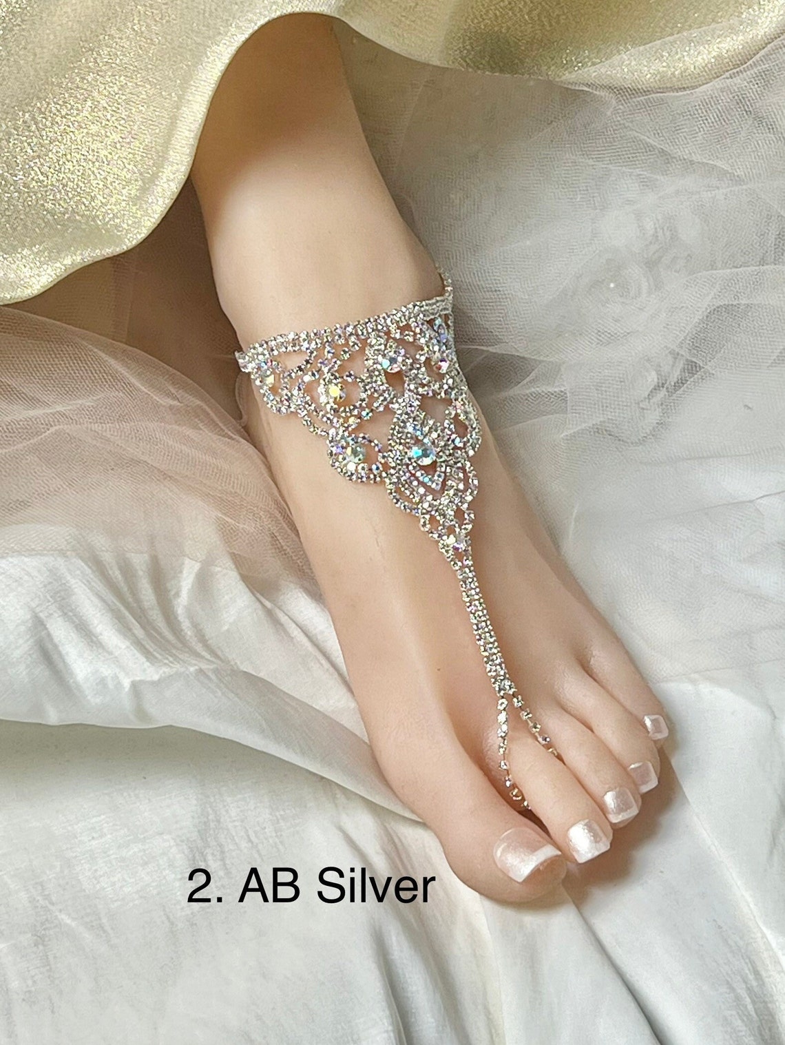 Wedding Barefoot Sandals Bridal Foot Jewelry Silver Plated - Etsy