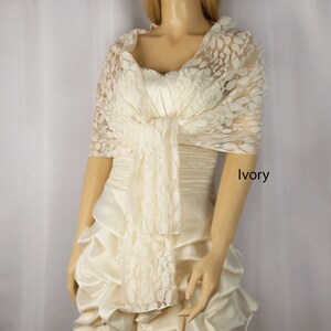 Ivory Lace Wedding Shawl Bridal Wrap Bridal Wedding Scarf | Etsy