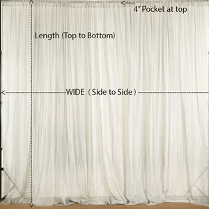 10 Feet X 10 Feet Ivory Sheer Voile Backdrop,multi Size Wedding ...