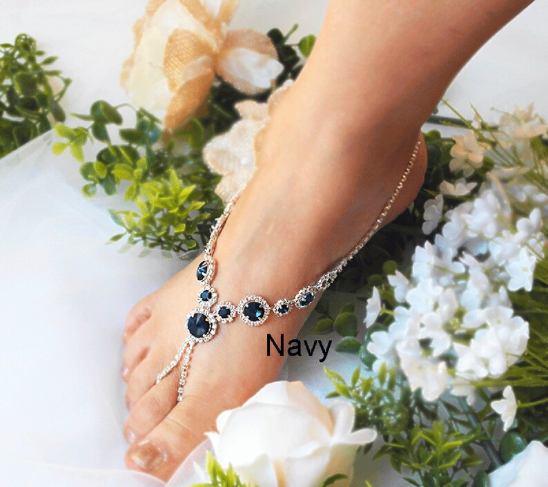 Wedding Emerald Green Barefoot Sandalsruby Bridal Foot | Etsy