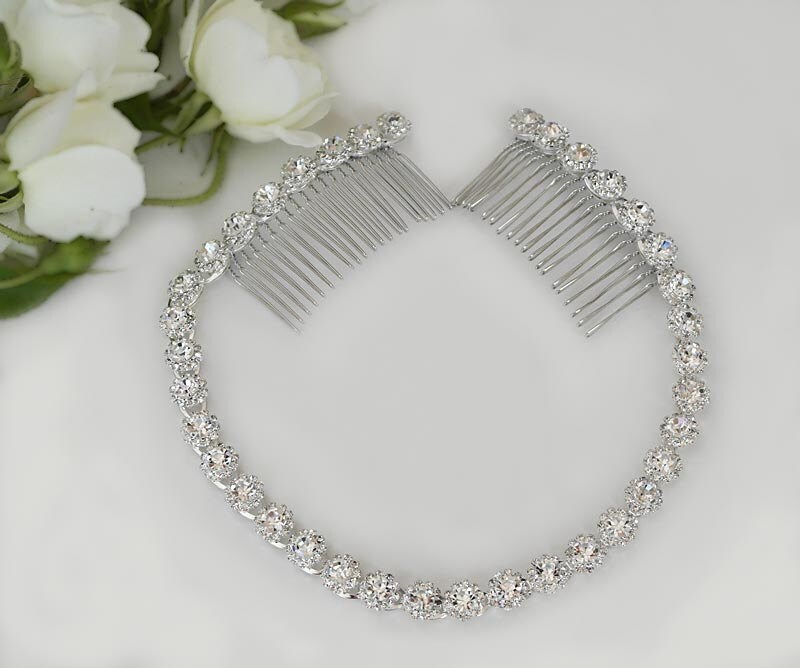 Wedding Tiara Bridal Headband Wedding Headpiece Rhinestone | Etsy