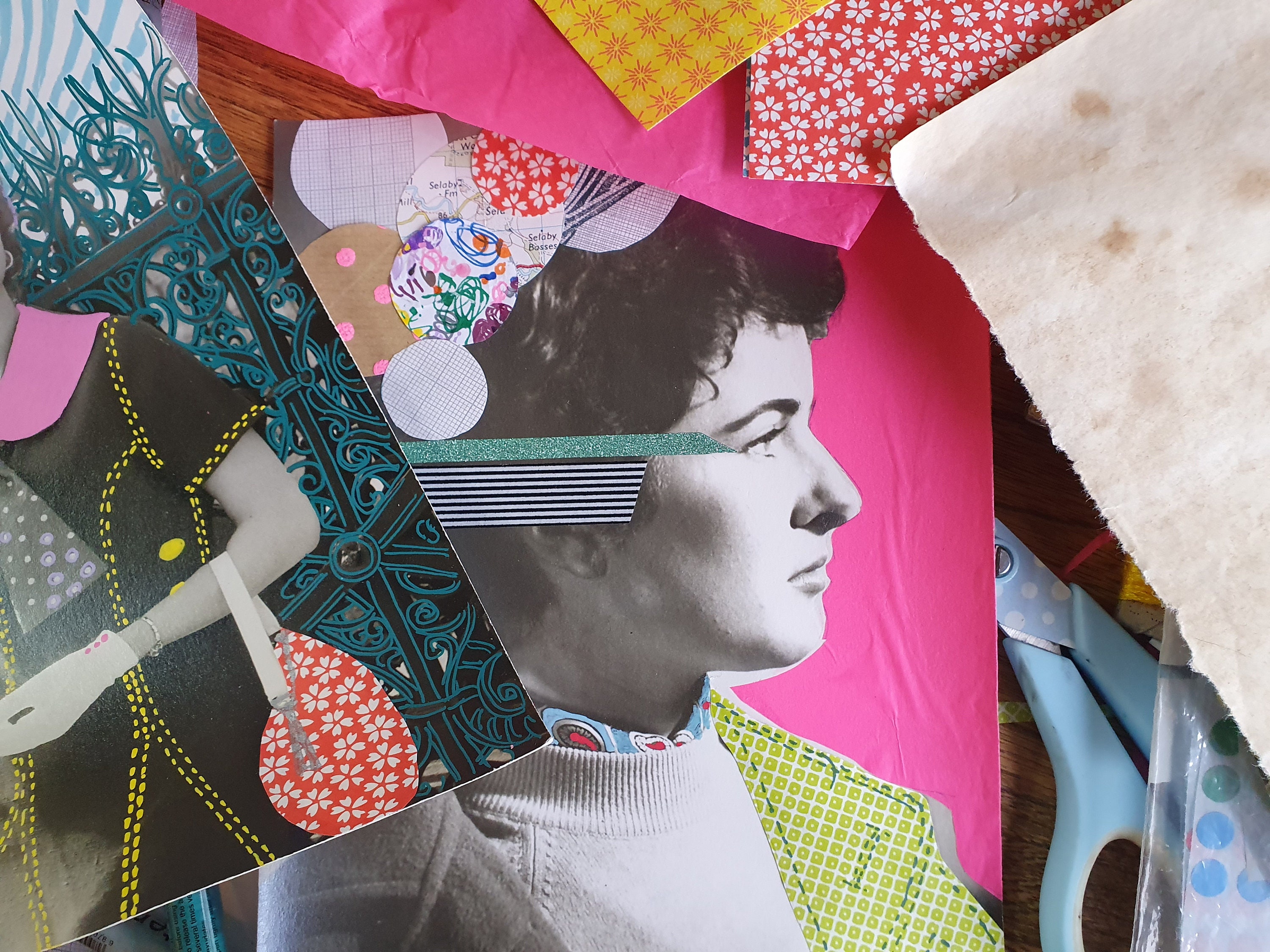 Alice, Collage Vintage Photograph, Original Artwork. - Etsy