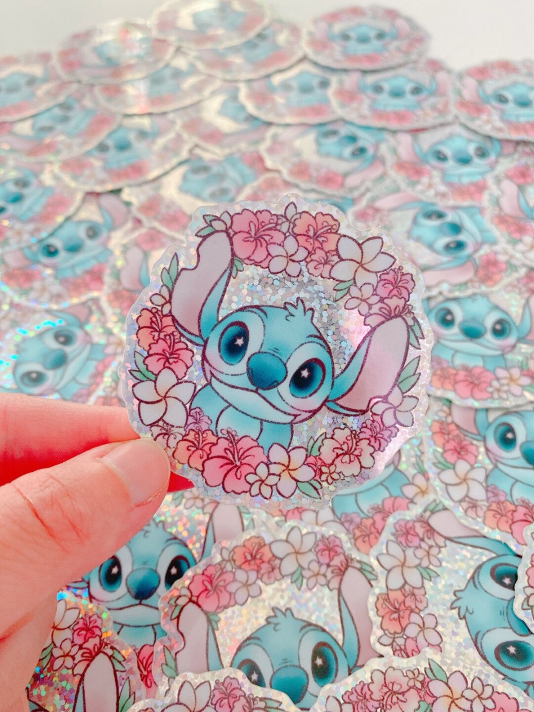 GLITTER Stickers - Disney Fanart Lilo and Stitch - Etsy