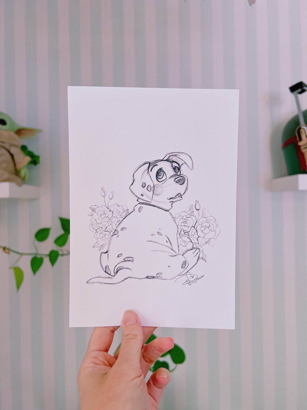 Sketch Collection Art Print - Rolly is Always Hungry - 101 Dalmatians ...