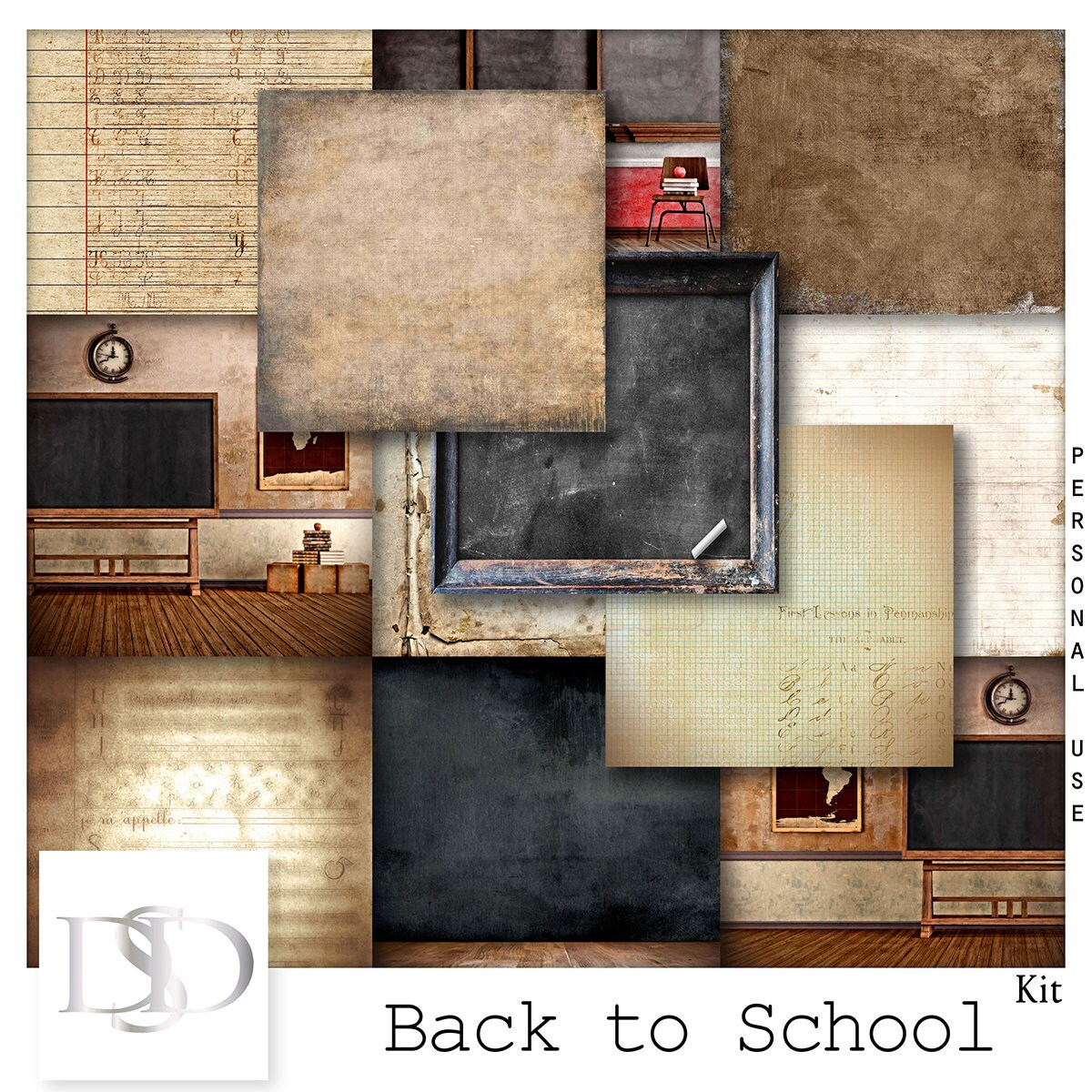 Back to School - Digital Scrapbooking Kit - School - Scrapbook ...