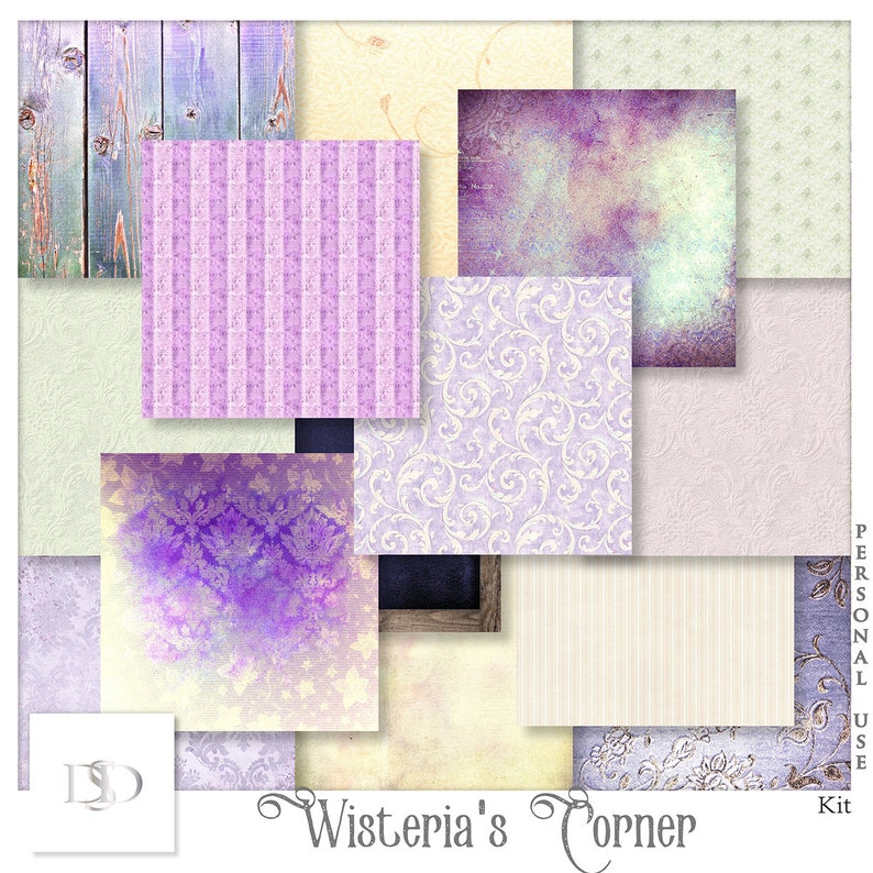 Wisteria's Corner Redesigned - Digital Scrapbooking Kit - Vintage ...