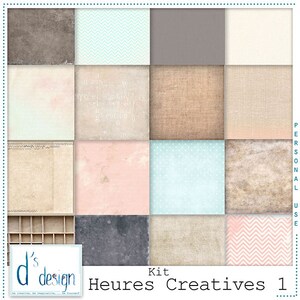 Heures Creatives - Digital Scrapbooking Kit - Needleworks - Scrapbook ...
