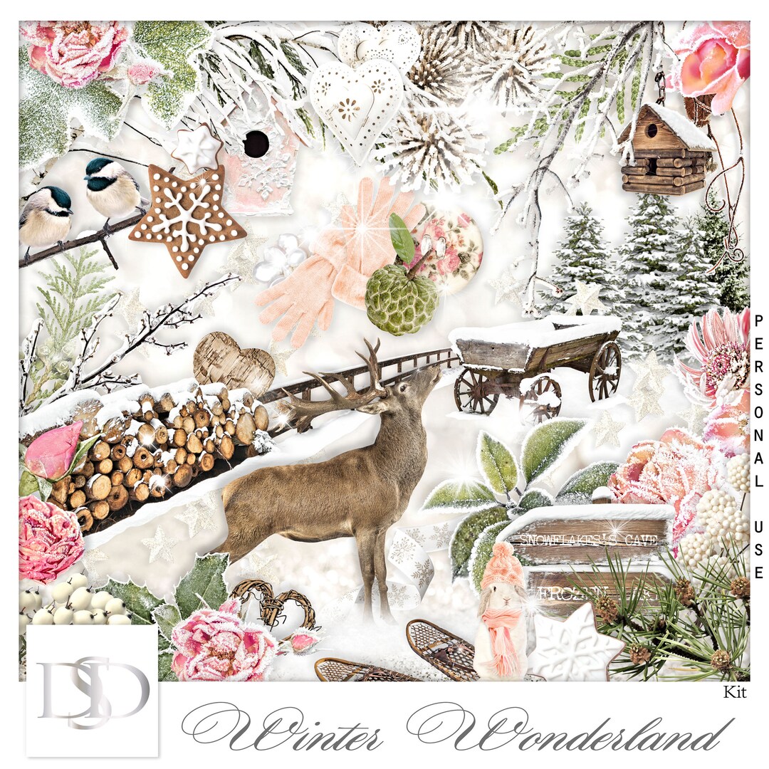 Winter Wonderland - Digital Scrapbooking Mega-kit - Winter - Scrapbook ...