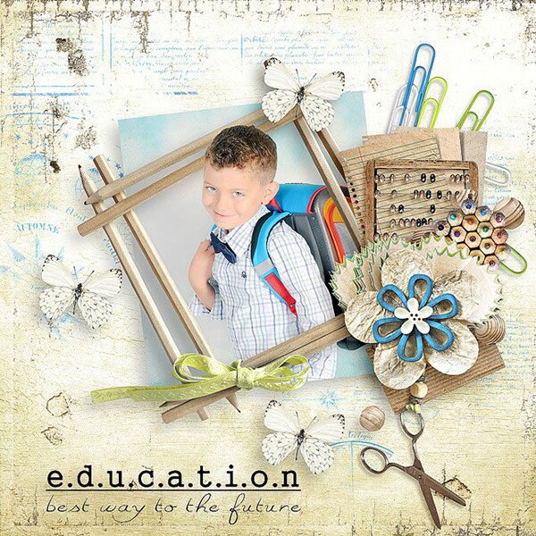 Back to School Digital Scrapbooking Kit School Scrapbook Imprimable - Etsy
