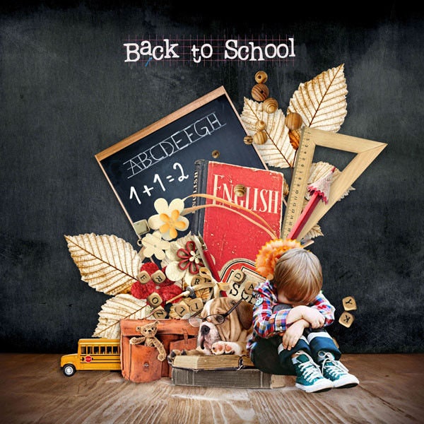 Back to School - Digital Scrapbooking Kit - School - Scrapbook ...