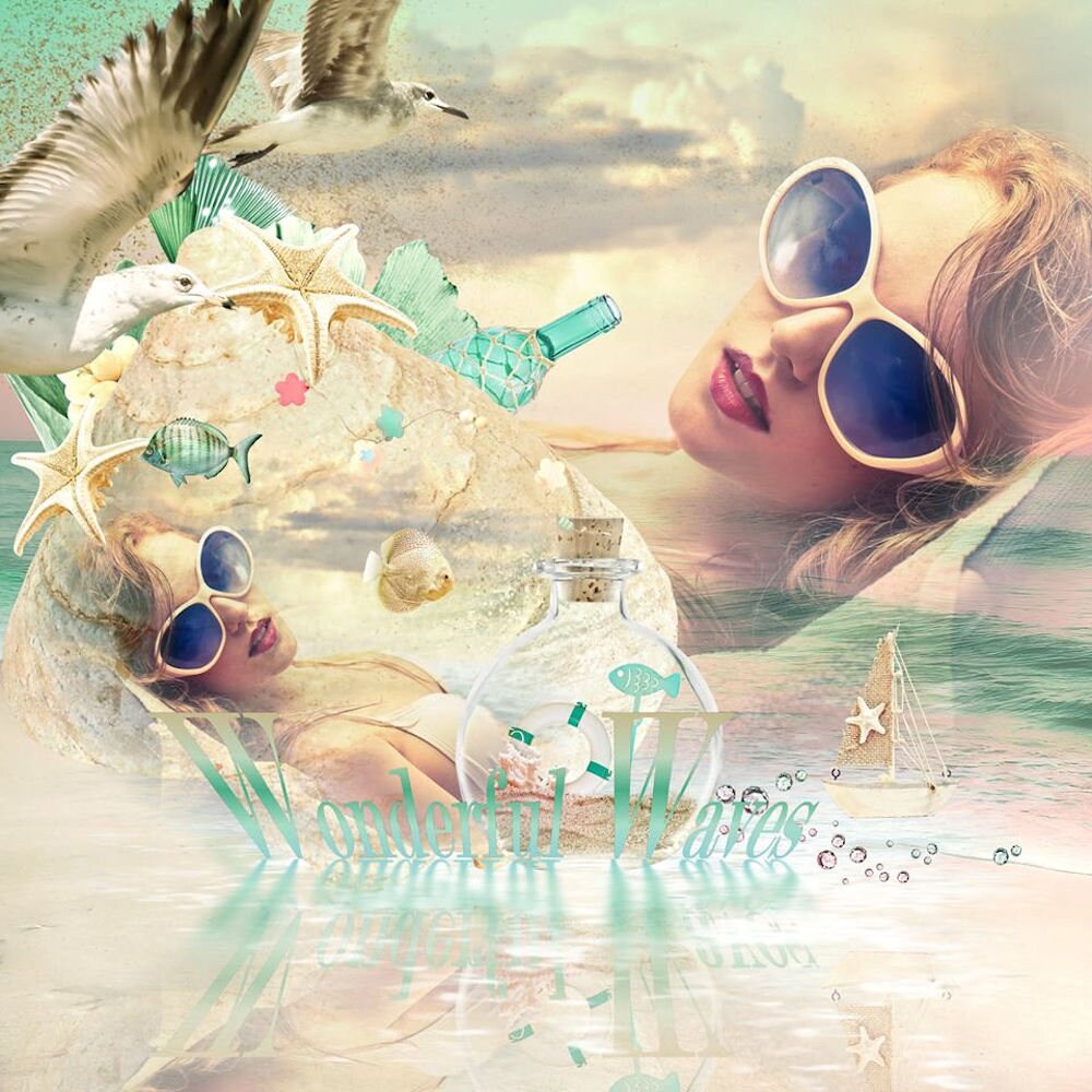 Sea, Sand & Sun 1 - Digital Scrapbooking Kit - Scrapbook - Imprimable ...