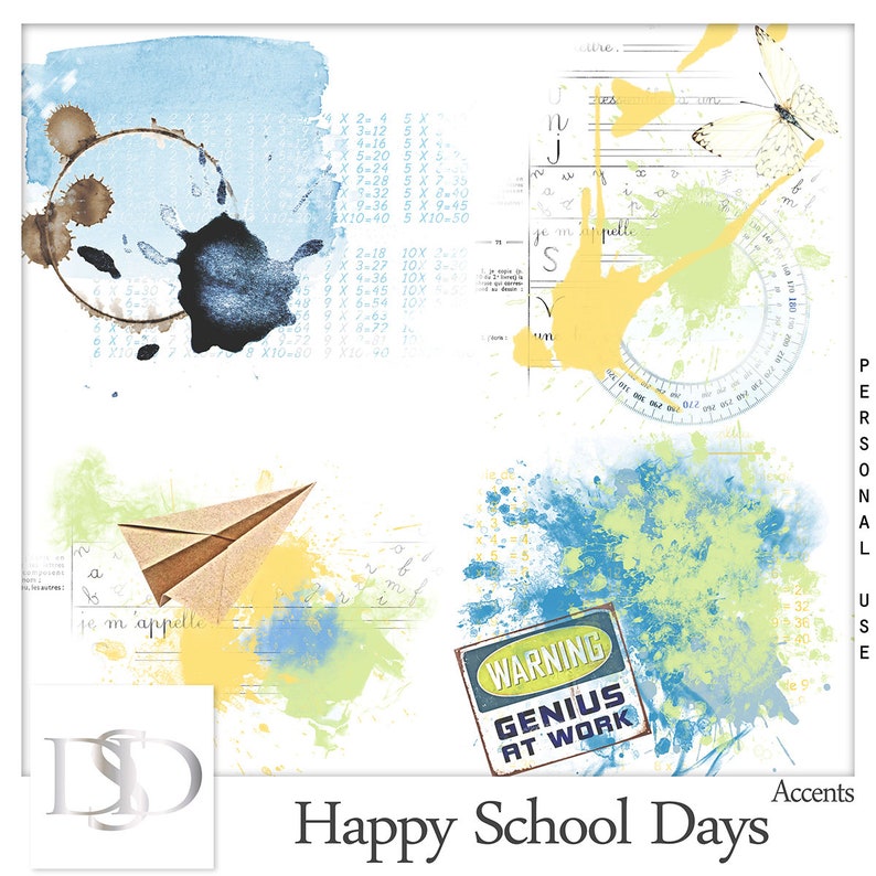 Happy School Days - Digital Scrapbooking Collection - School ...
