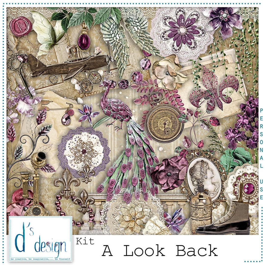 A Look Back - Digital Scrapbooking Kit - Vintage - Scrapbook ...
