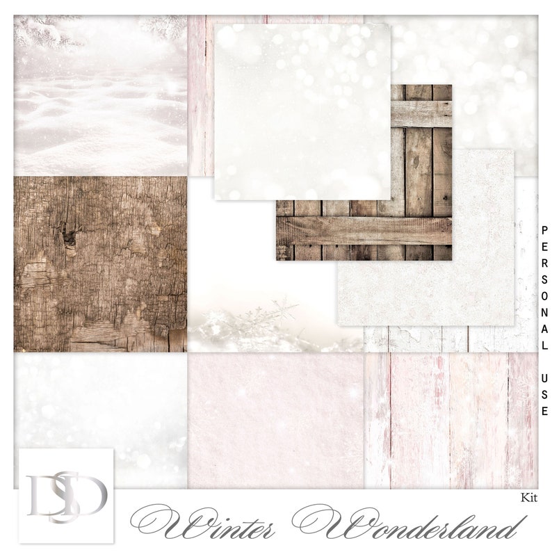 Winter Wonderland Digital Scrapbooking Collection Winter - Etsy