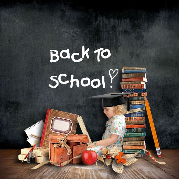 Back to School - Digital Scrapbooking Kit - School - Scrapbook ...