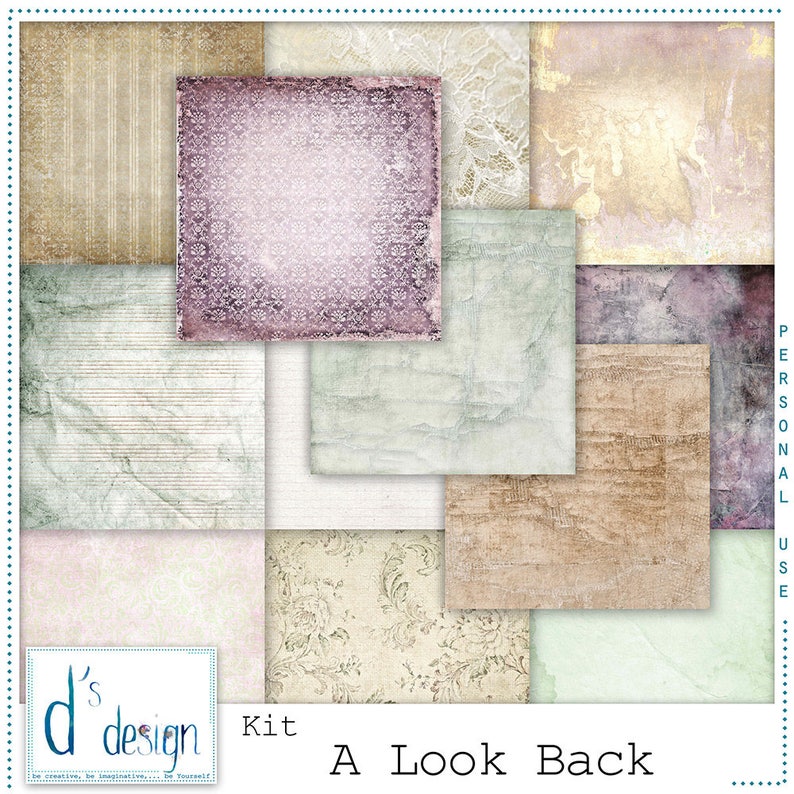 A Look Back Digital Scrapbooking Kit Vintage Scrapbook Imprimable - Etsy