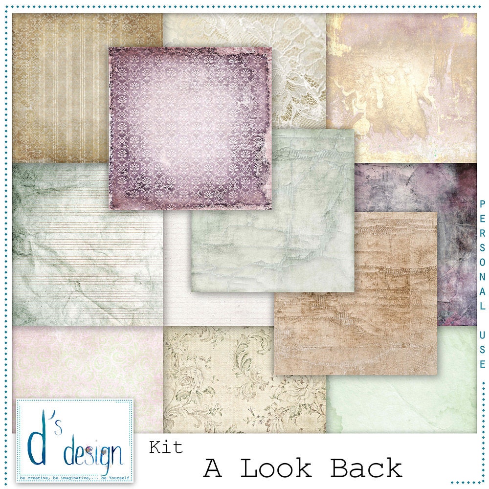 A Look Back - Digital Scrapbooking Kit - Vintage - Scrapbook ...