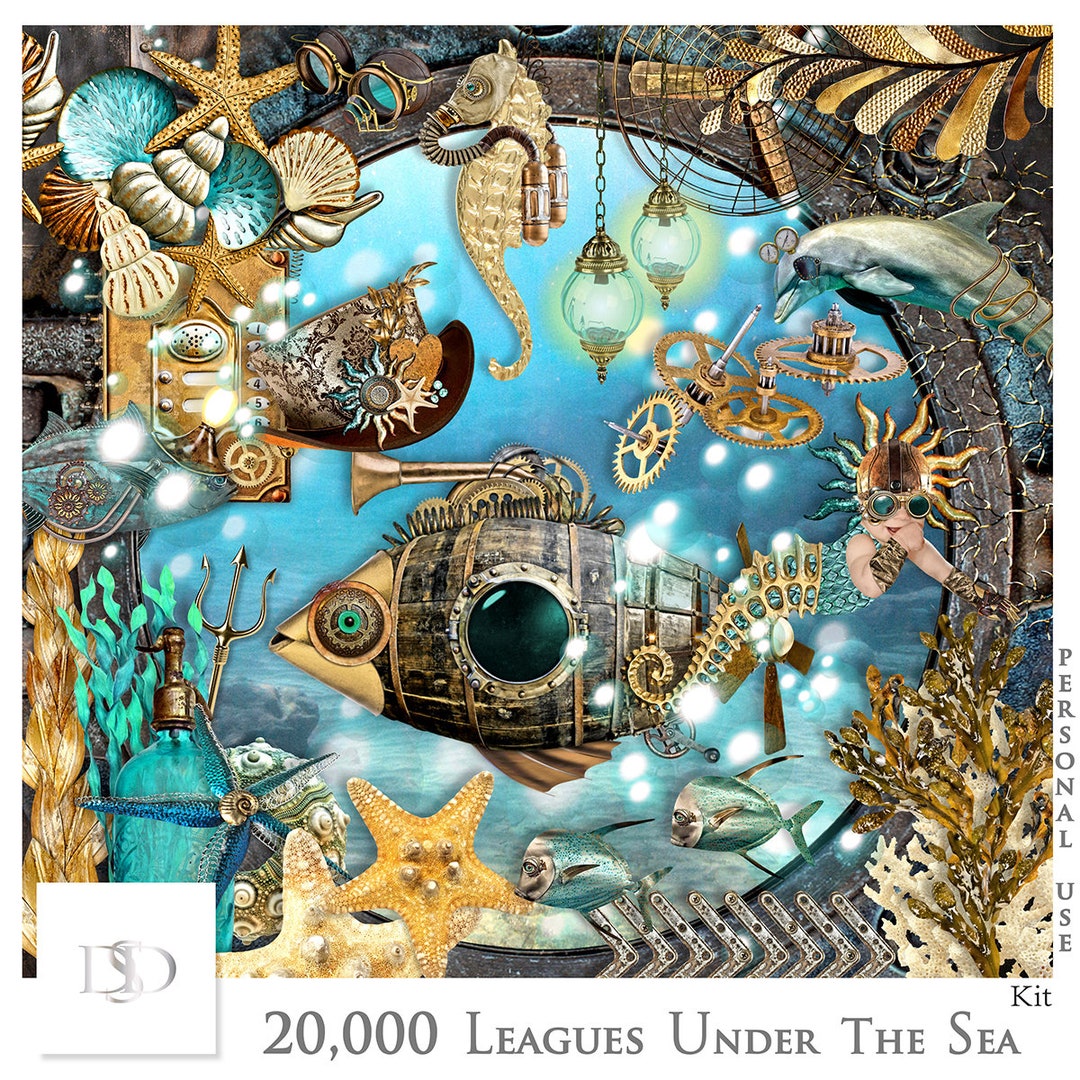 20.000 Leagues Under the Sea Redesigned - Digital Scrapbooking Kit ...