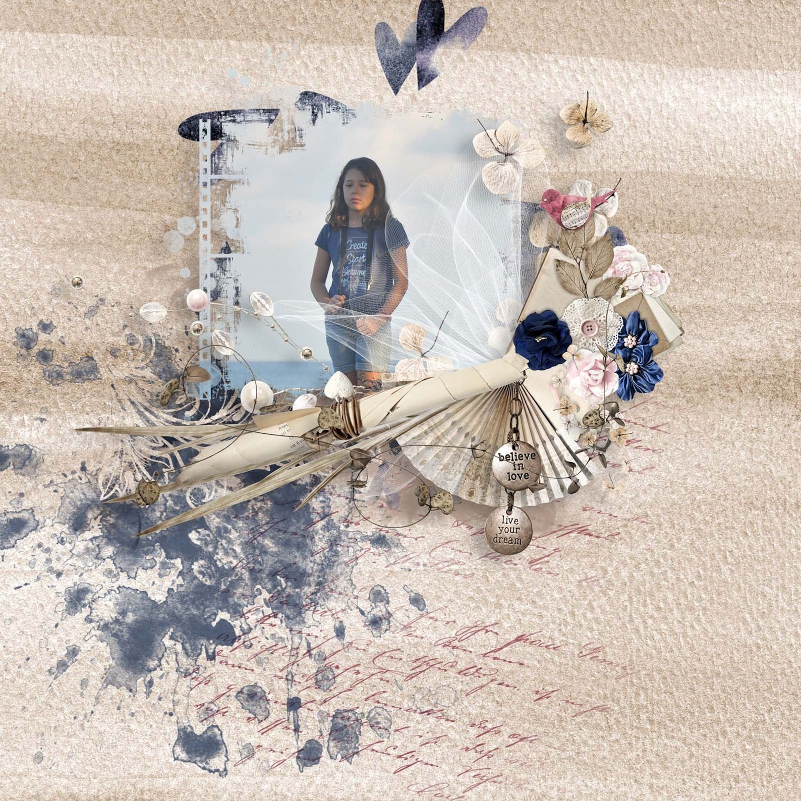 Quietude Digital Scrapbooking Kit Scrapbook Imprimable - Etsy