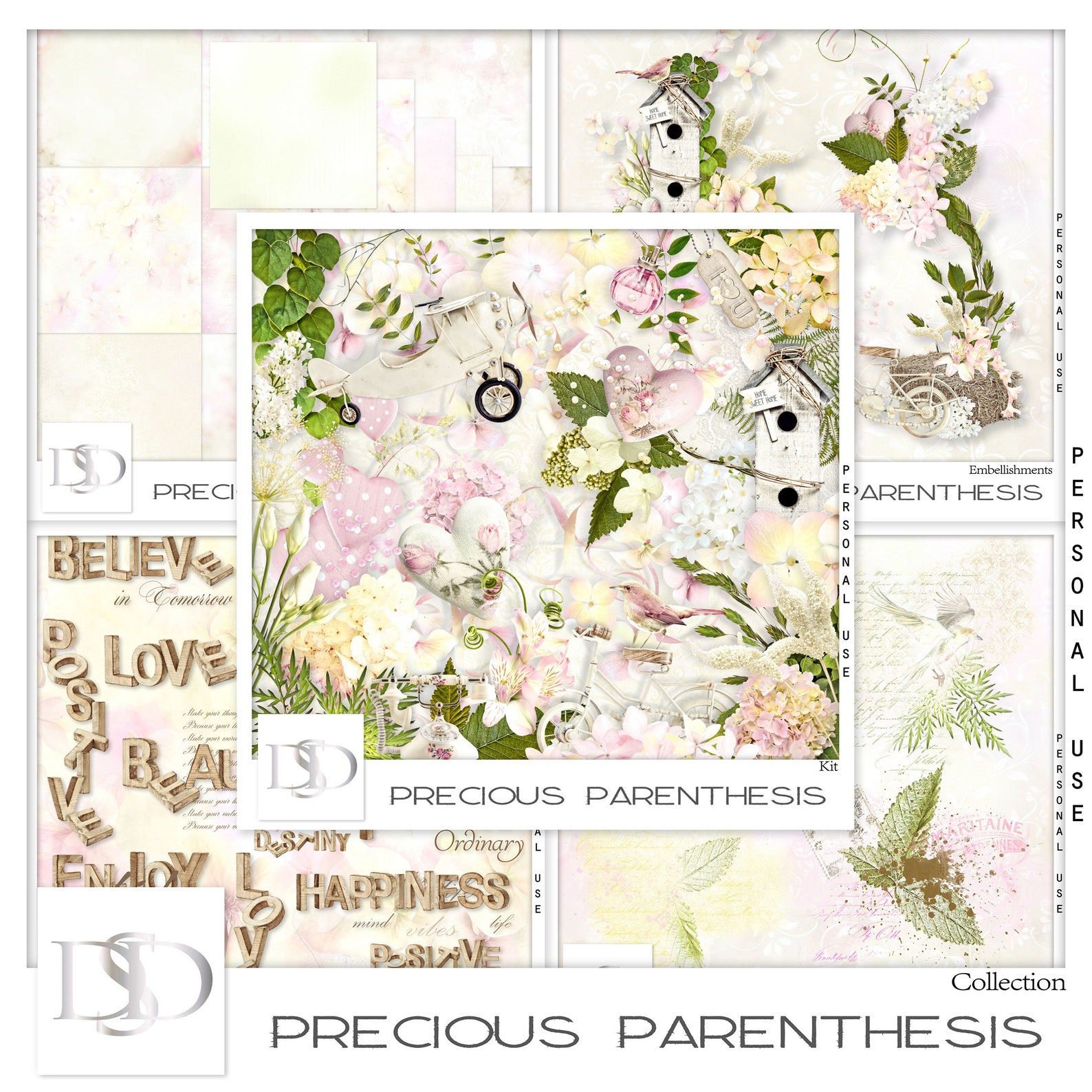 Precious Parenthesis - Digital Scrapbooking Collection - Winter ...