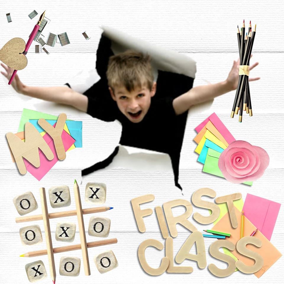 Learning Zone - Digital Scrapbooking Kit - School - Scrapbook ...