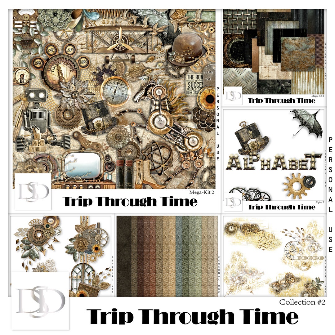 Trip Through Time - Digital Scrapbooking Collection 2 - Steampunk ...