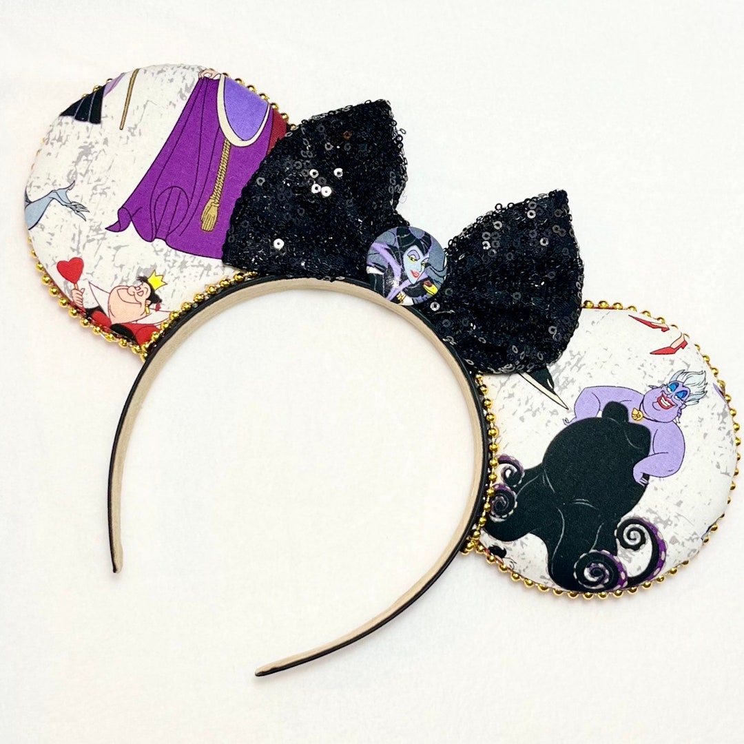 Villains Ursula Maleficent Queen of Hearts Headband Theme Park Mickey ...