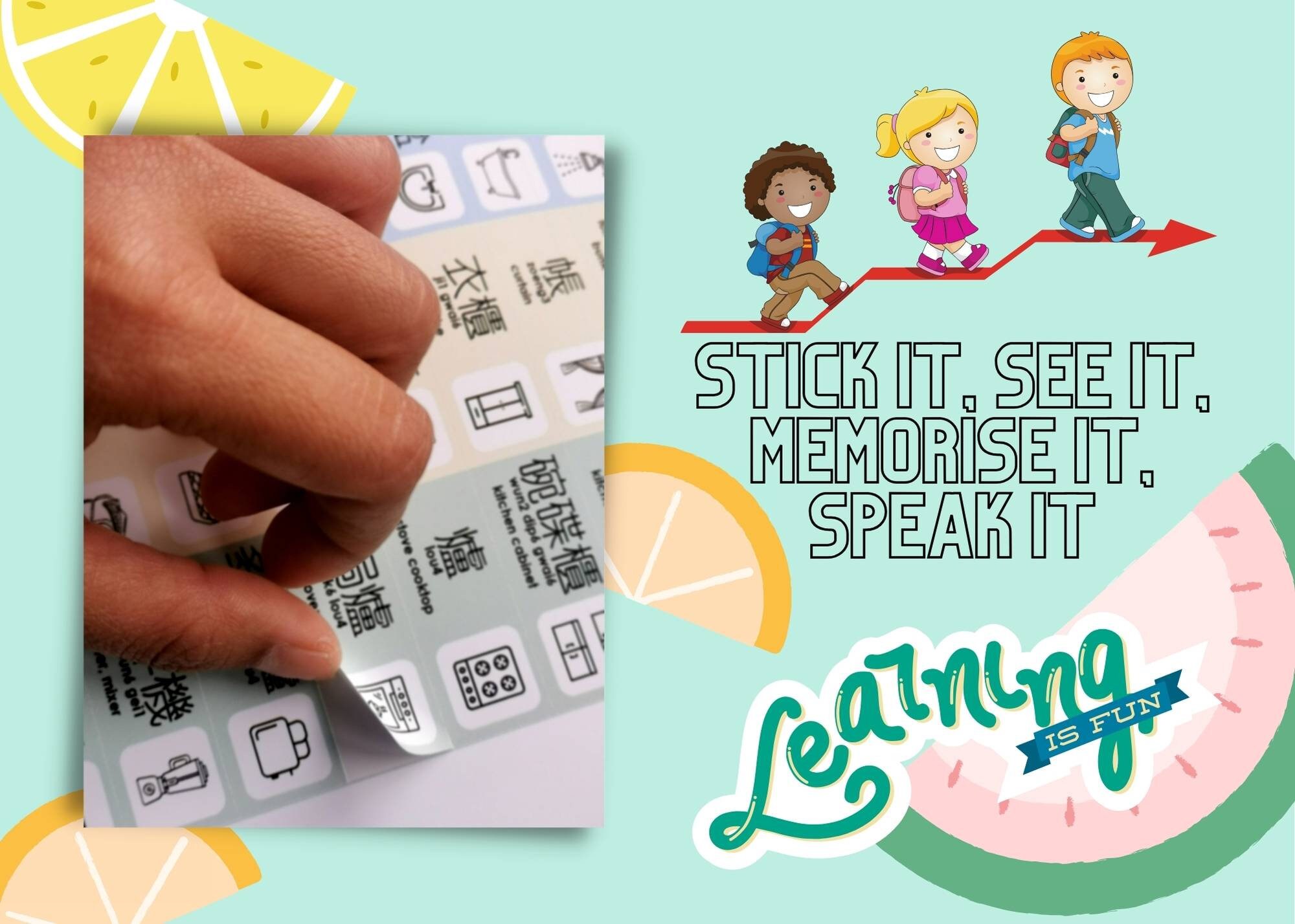 Mandarin Chinese Learning Stickers/cards 4 Sheets 220 Words Every Day ...