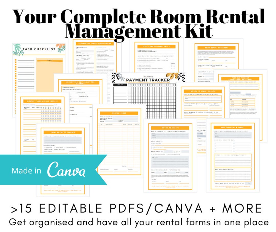 Complete Room Rental Property Owner Management Kit - Etsy
