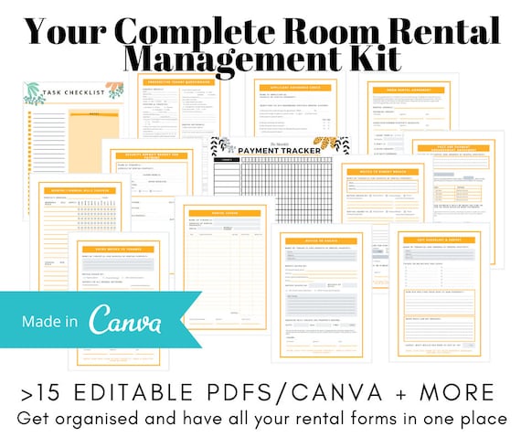 Complete Room Rental Property Owner Management Kit | Etsy