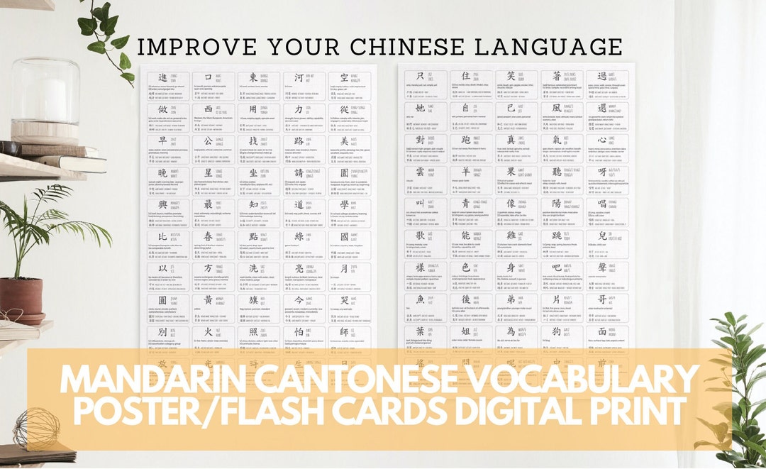 Learn Chinese Cantonese Mandarin Language With This Simple 500 Word ...