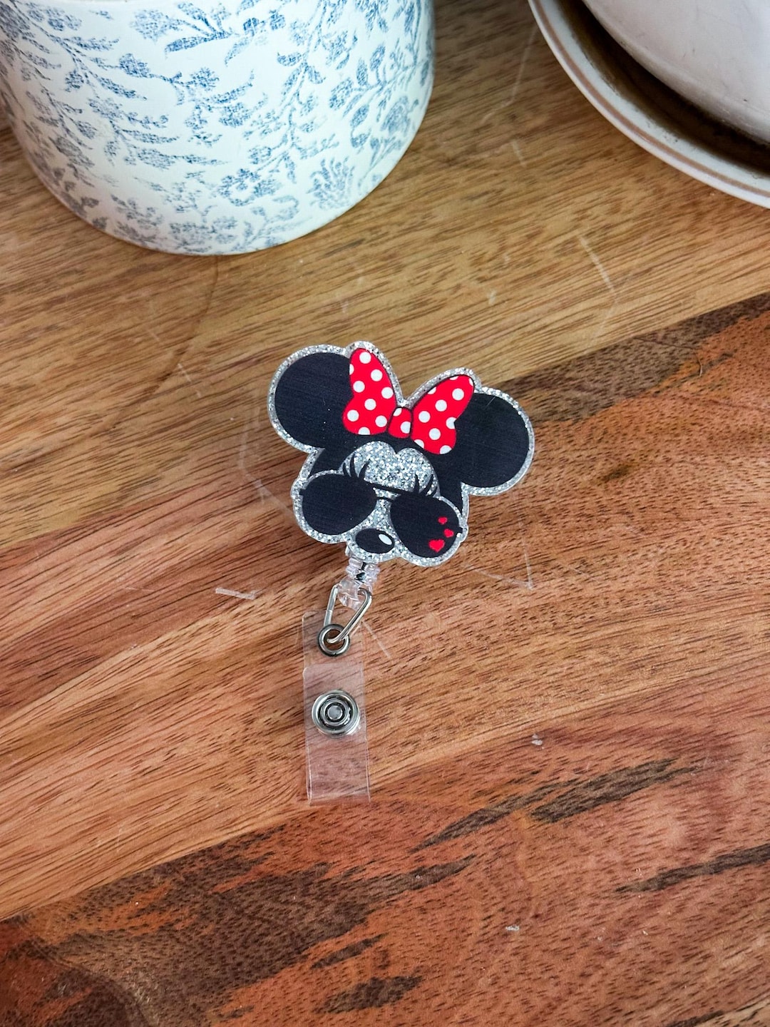 Minnie Mouse Badge Reel: Alligator Clip Retractable ID Holder - Etsy