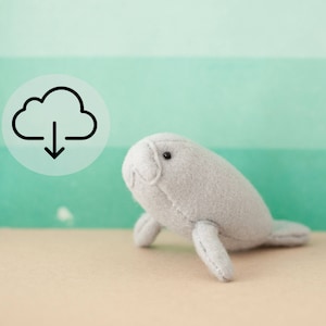 Delilah the Manatee Sewing Pattern, DIY Stuffed Animal, Instant ...