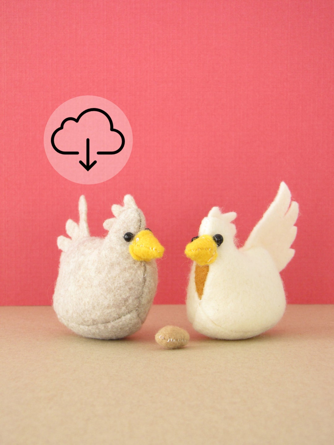 Roosting Hen Sewing Pattern, Instant Download PDF, DIY Craft, Barnyard ...