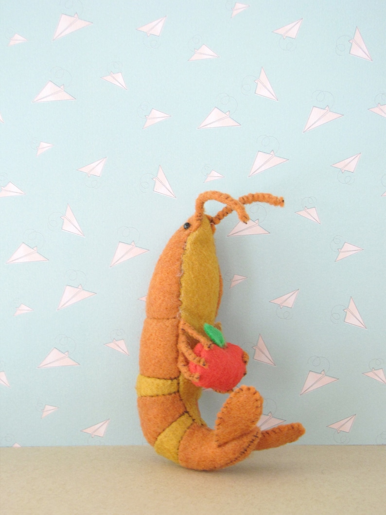 Louie the Shrimp PDF Pattern Downloadable Shrimp Hand Sewing | Etsy