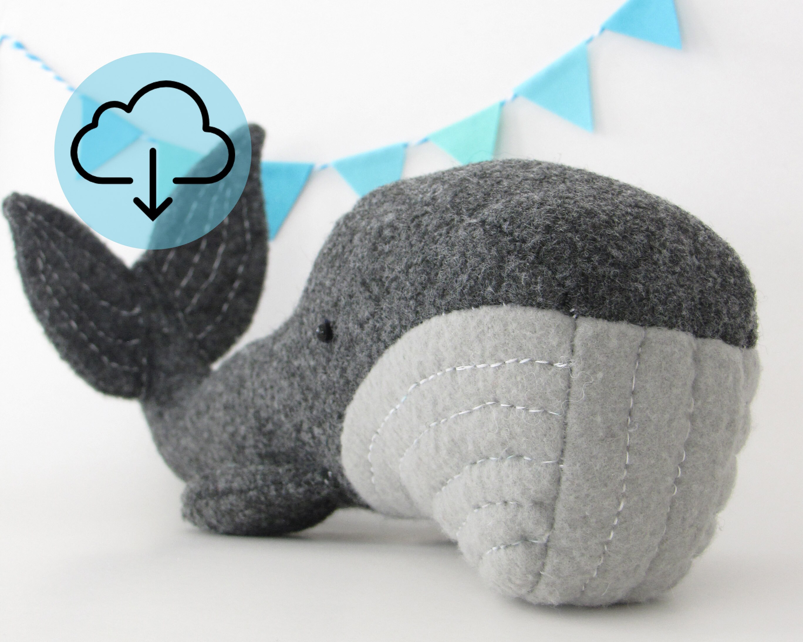 Finn the Whale Sewing Pattern - Instant Download PDF, DIY Craft Project ...