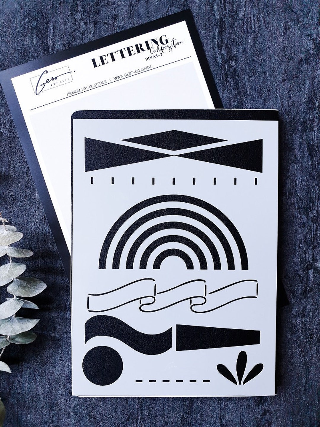 Stencil _ Stencil _ Lettering Composition A5-2 _ 024 - Etsy