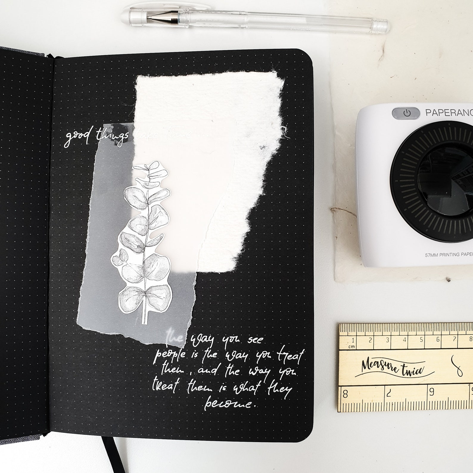 Black Paper Journal Book / Notebook A5 _ Dotted Grid _ | Etsy